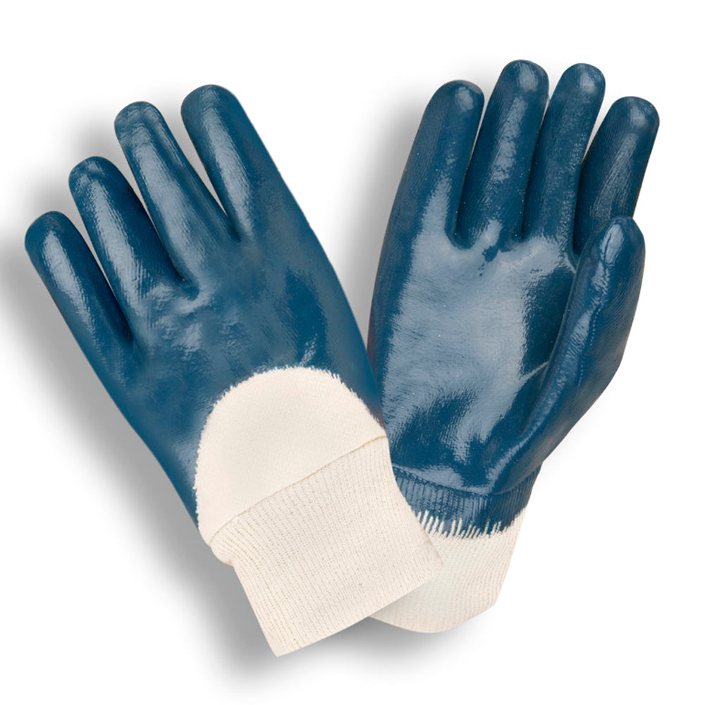 12 Pairs - Supported Nitrile Glove with Smooth Finish and Lined Jersey ...