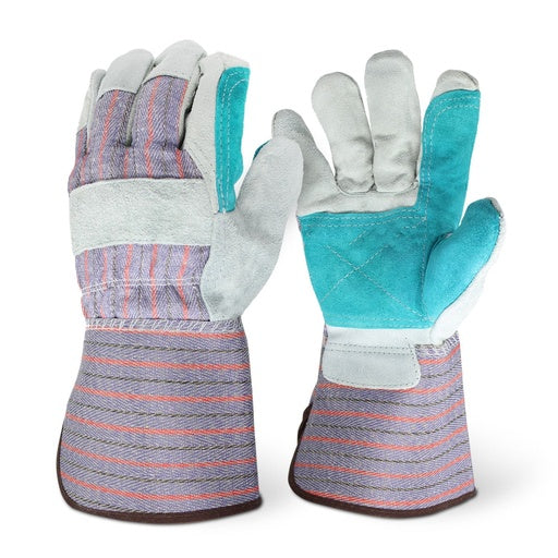 12 Pair - Shoulder Split Double Palm Gauntlet Cuff Gloves | 123SafetyGear