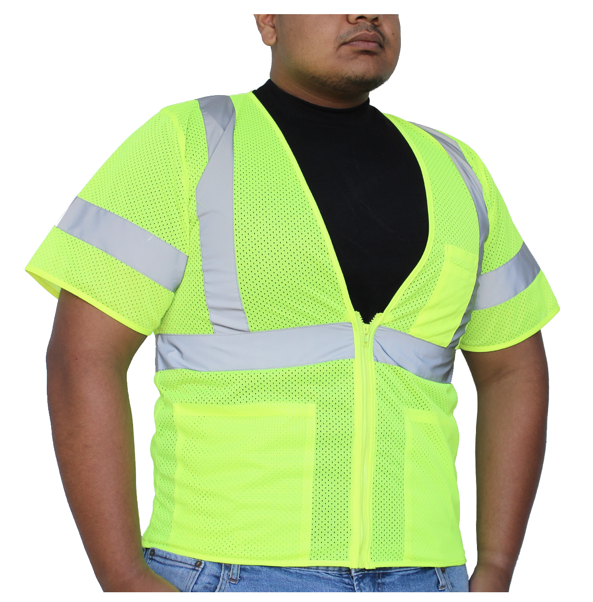 Class 3 - Hi Vis Green Vest With Sleeves (Multi-Pockets) | 123SafetyGear