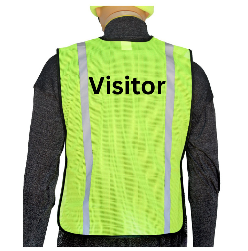Visitor Hi-Vis Green Mesh Safety Vest - One Size Fits All – 123SafetyGear