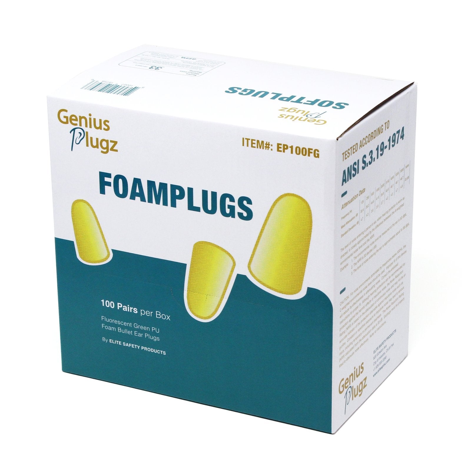 Uncorded Industrial Ear Plugs (Hi-Viz Green) | 123SafetyGear