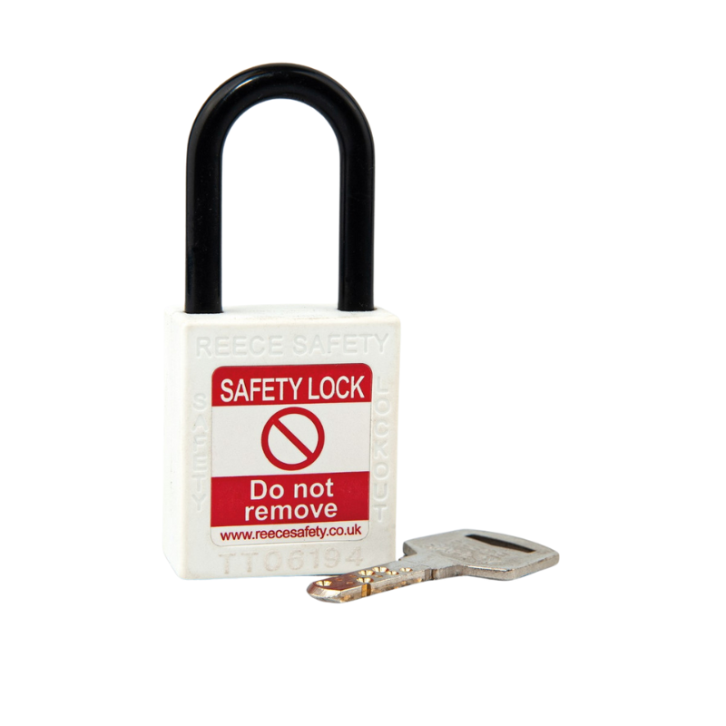 White REECE Non-Conductive Safety Padlock KA SET – 123SafetyGear