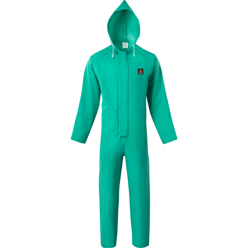 Green .45mm PVC/Nylon Mesh Coverall (FR) – 123SafetyGear