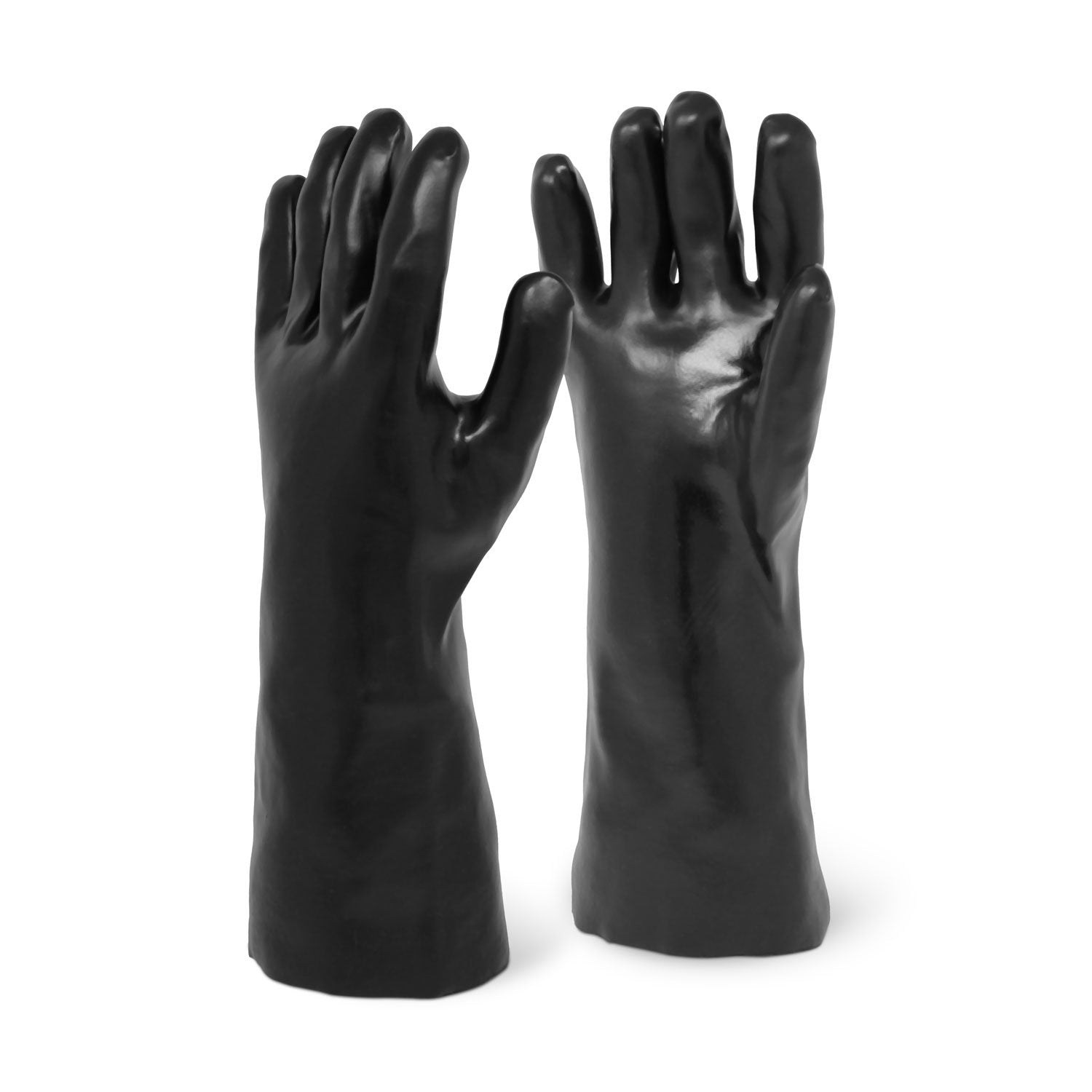 14" Smooth Finish Black PVC Chemical Resistant Gloves | 123SafetyGear