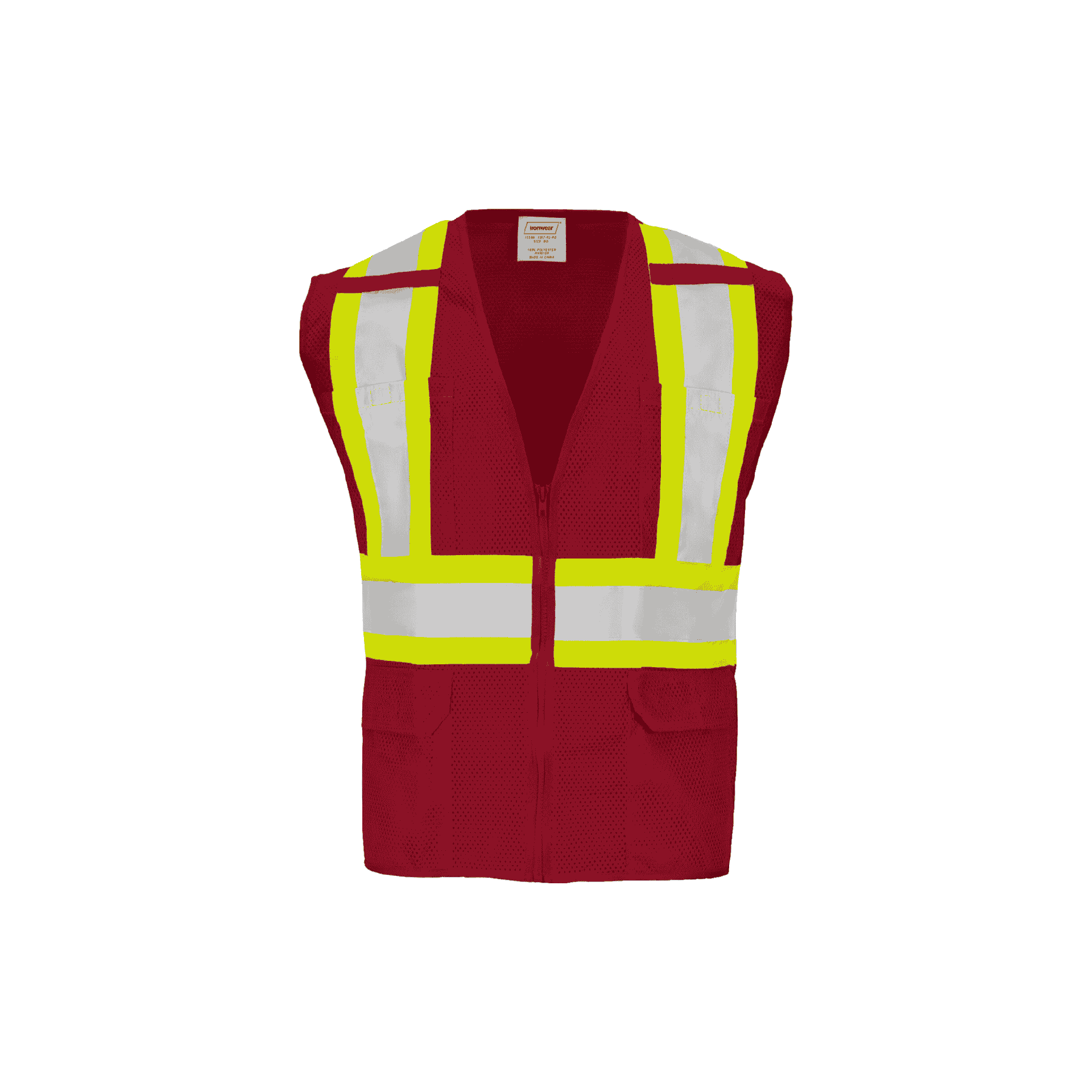 Red Mesh Safety Vest (6 Pockets) – 123SafetyGear