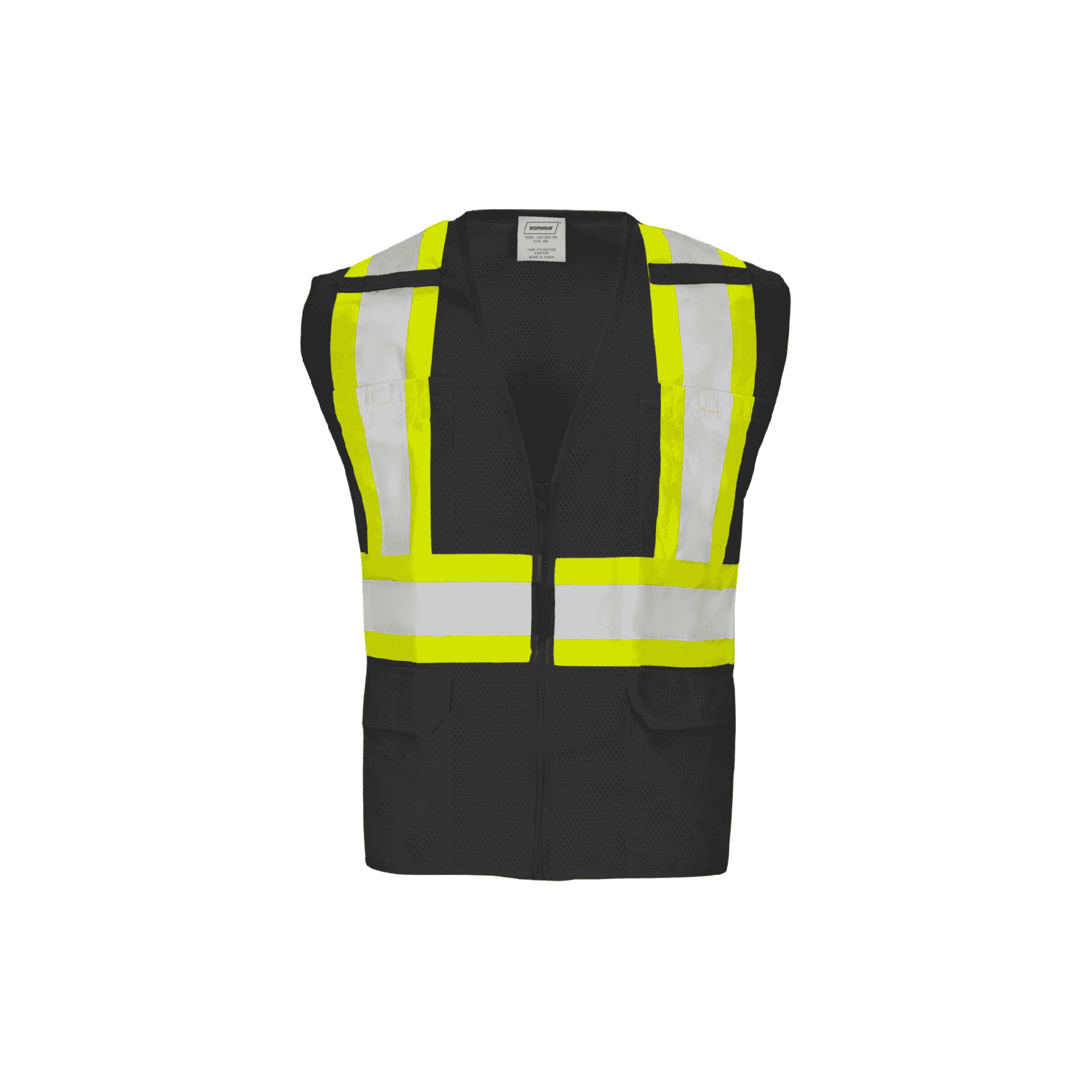 Black Mesh Safety Vest (6 Pockets) – 123SafetyGear