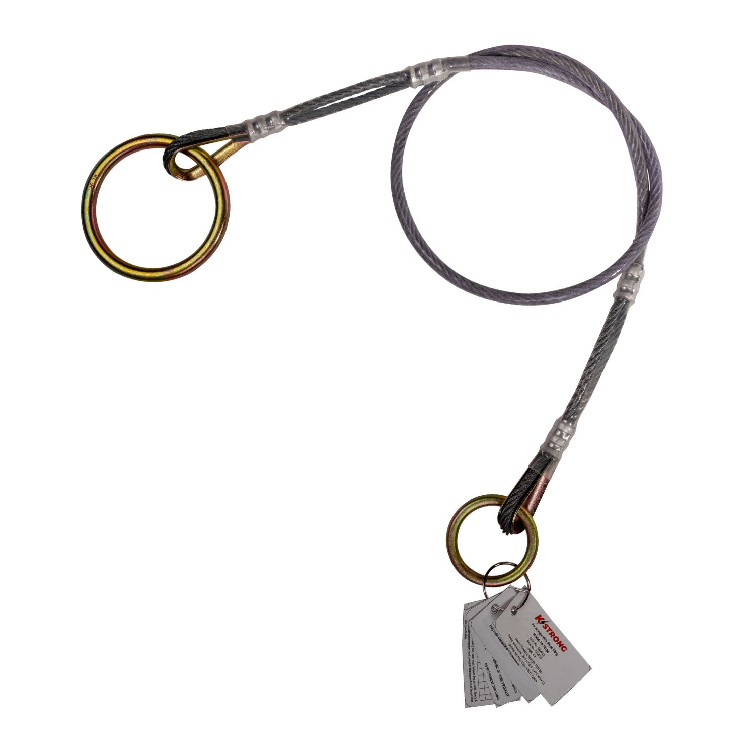 4' Coated Wire Cable Sling with large and small O-rings – 123SafetyGear