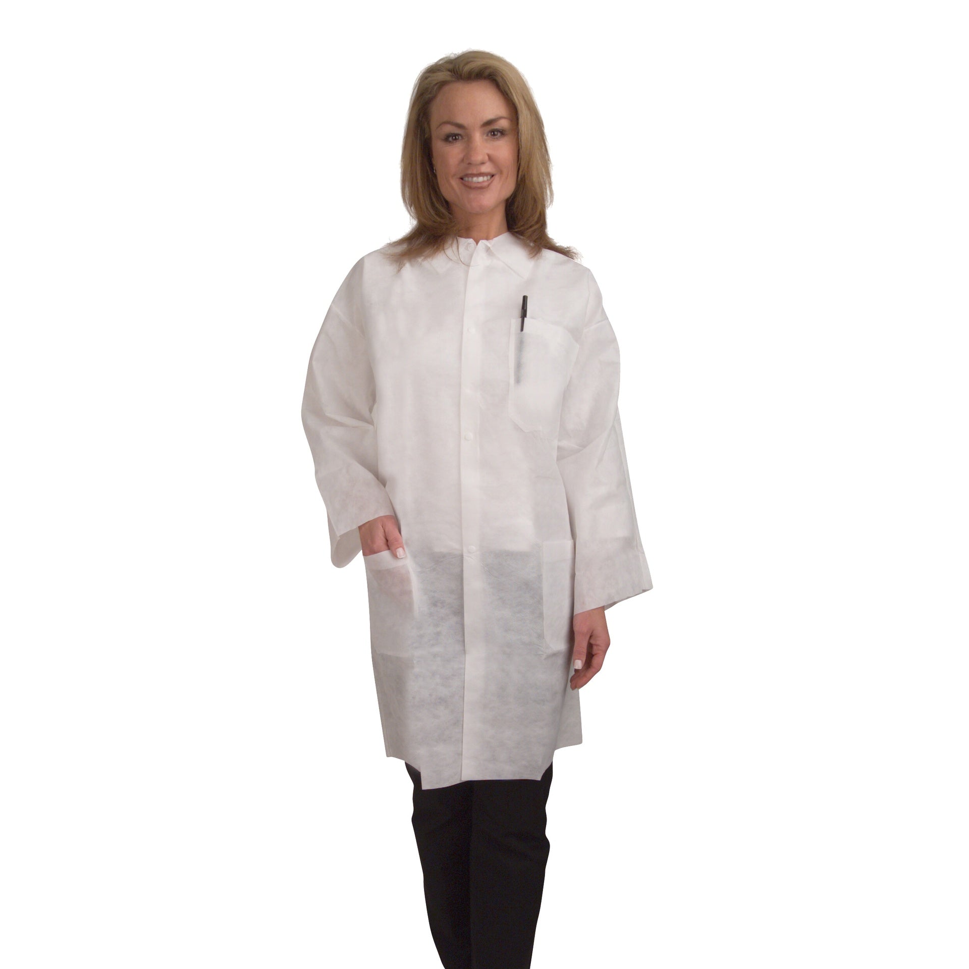 Heavy Weight Polypropylene Lab Coat (50 Pieces) – 123SafetyGear