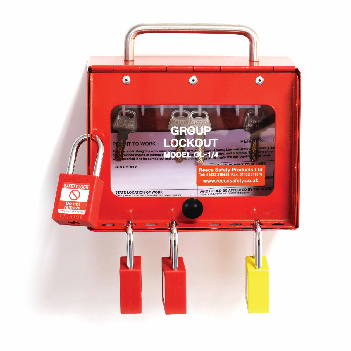 REECE Steel Wall Mounted/Portable Landscape Lockout Box - RED ...