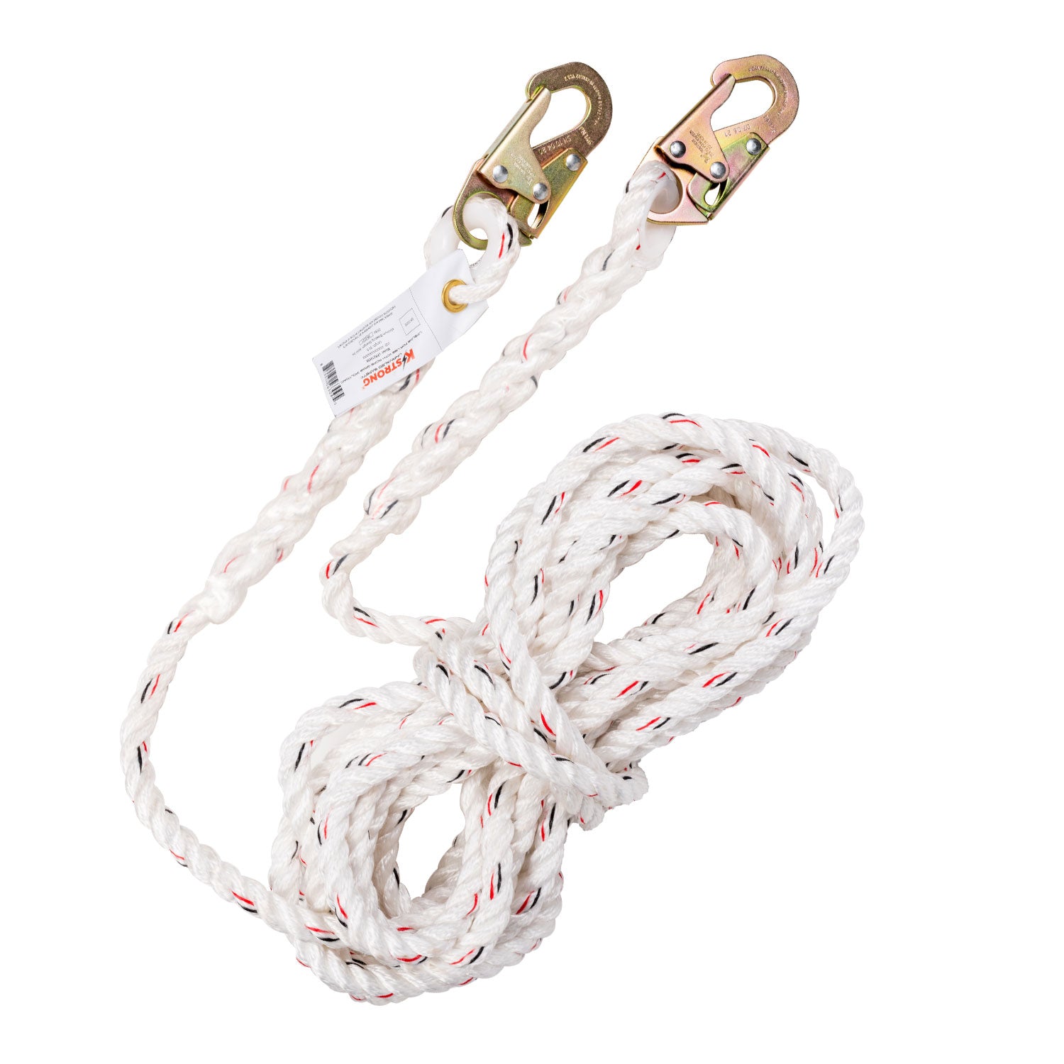 100 ft. Vertical White Polydac Rope Lifeline – 123SafetyGear
