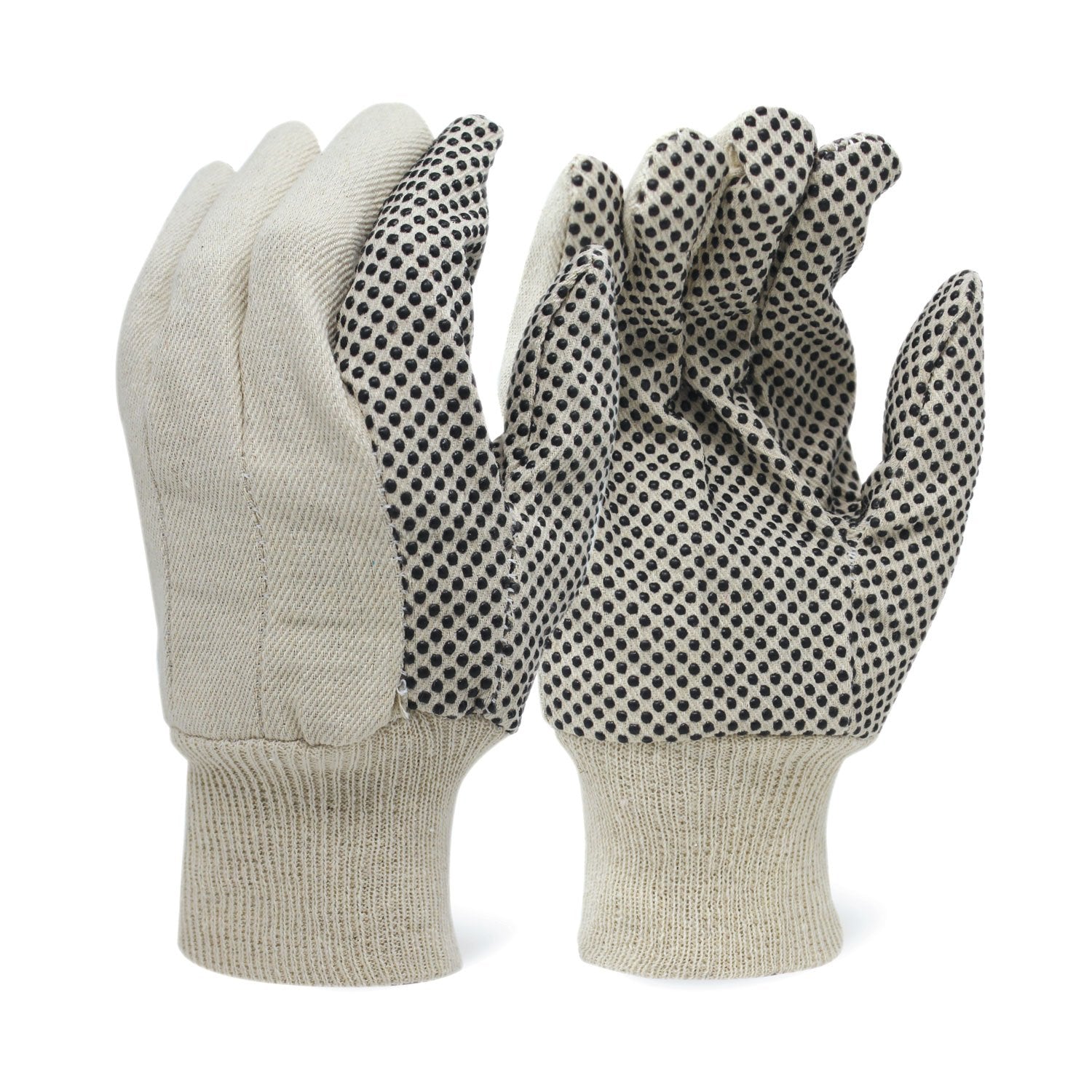 12 Pairs - Dotted Cotton Canvas Gloves – 123SafetyGear