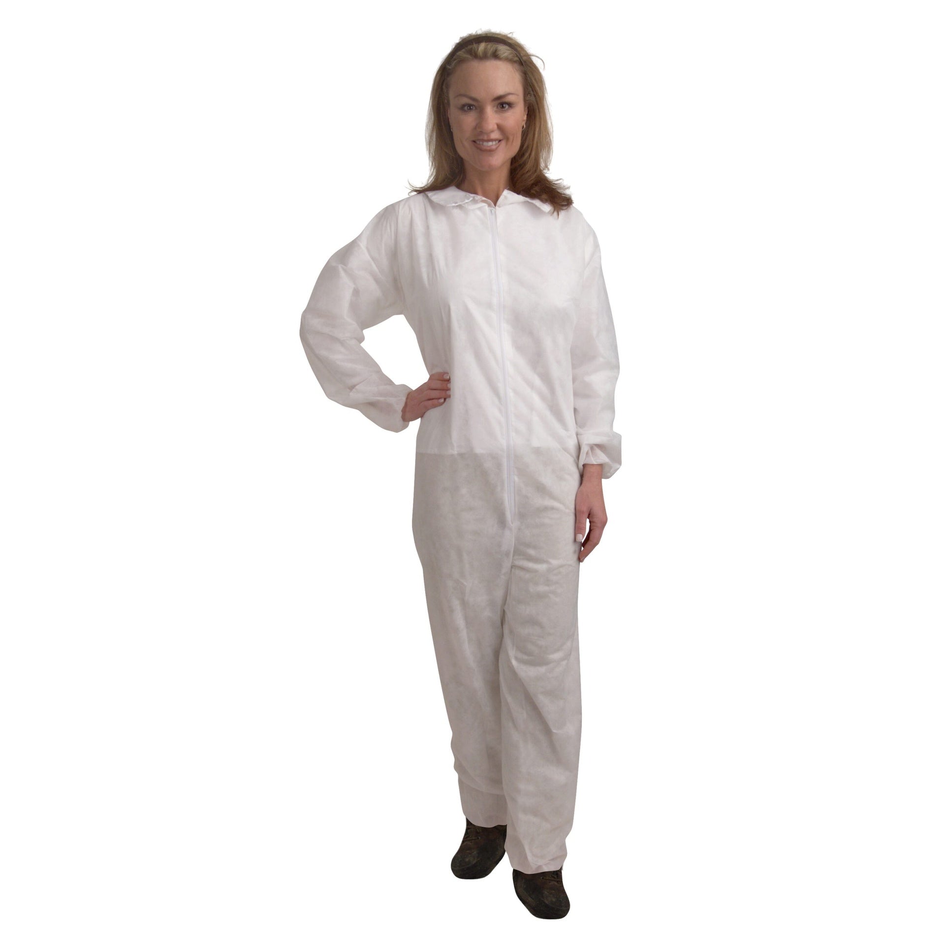 Standard White Polypropylene Coverall – 123SafetyGear